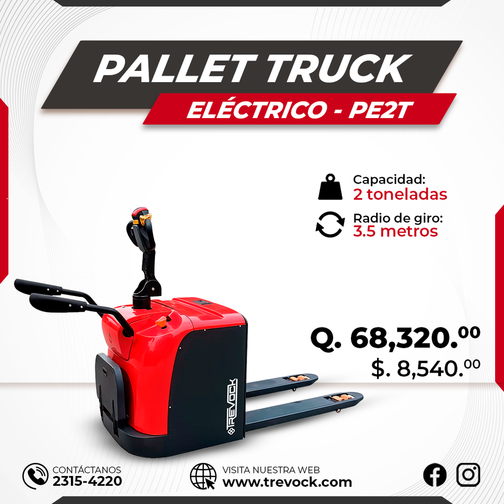 Pallet truck electrico con persona abordo / 2 Ton | Trevock